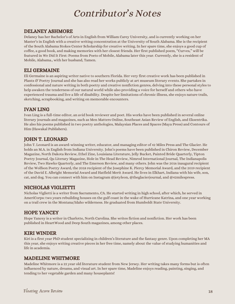 Issue Two – Floating Acorn Review